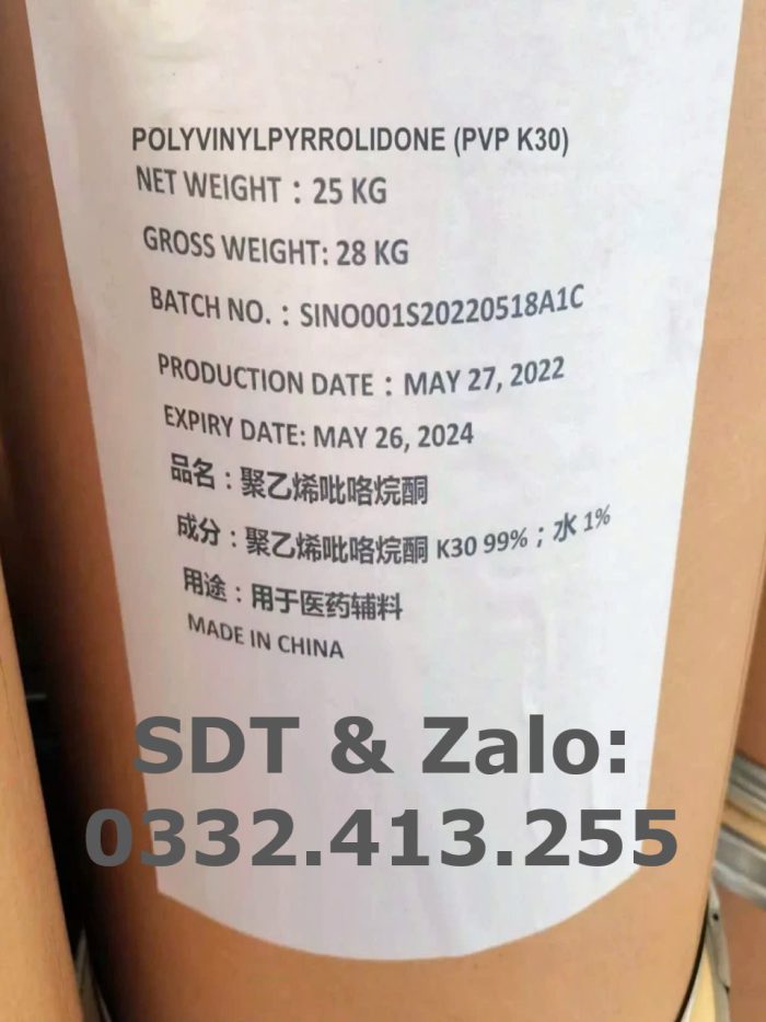 Polyvinylpyrrolidone K30 là gì? Cấu tạo và ứng dụng?